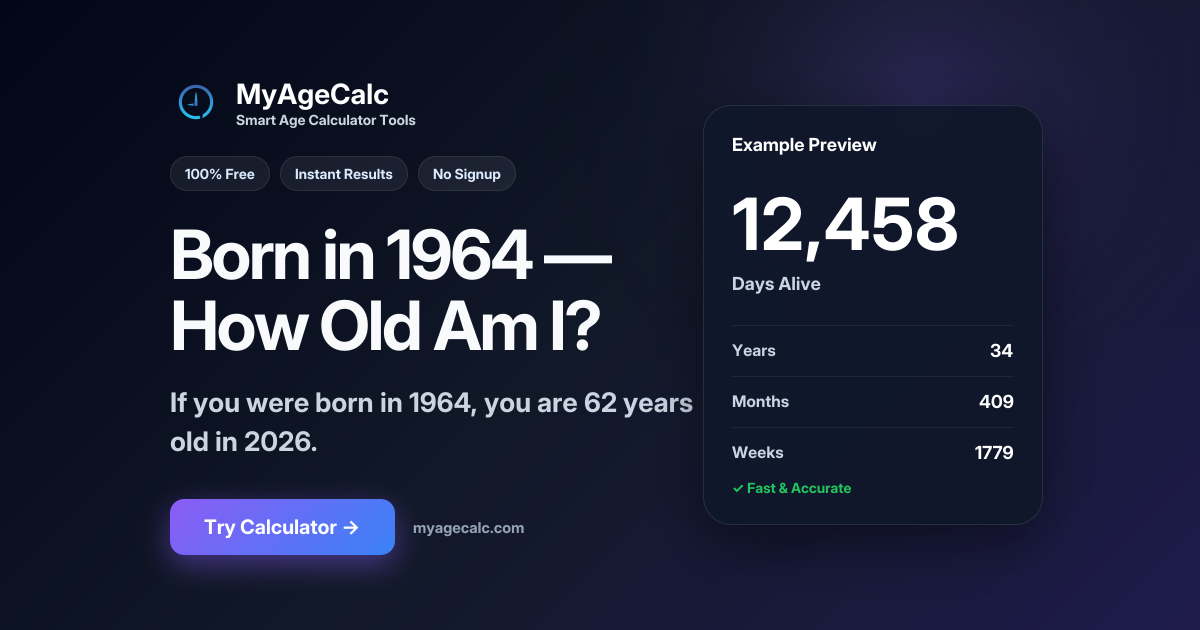 How Old Am I If I Was Born in 1964? (Age in 2026)